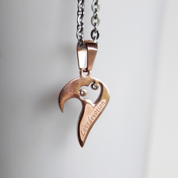 Handmade | Jewelry | Heart Necklace 2 Piece Lovers Jewelry Handmade ...